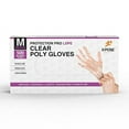 Medium Disposable Poly Gloves for Food Prep & Serving, Latex Free, 500 ...