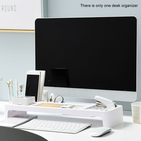 Desk Organizer Base Mornitor Riser Home Office Desktop Stand Keyboard ...