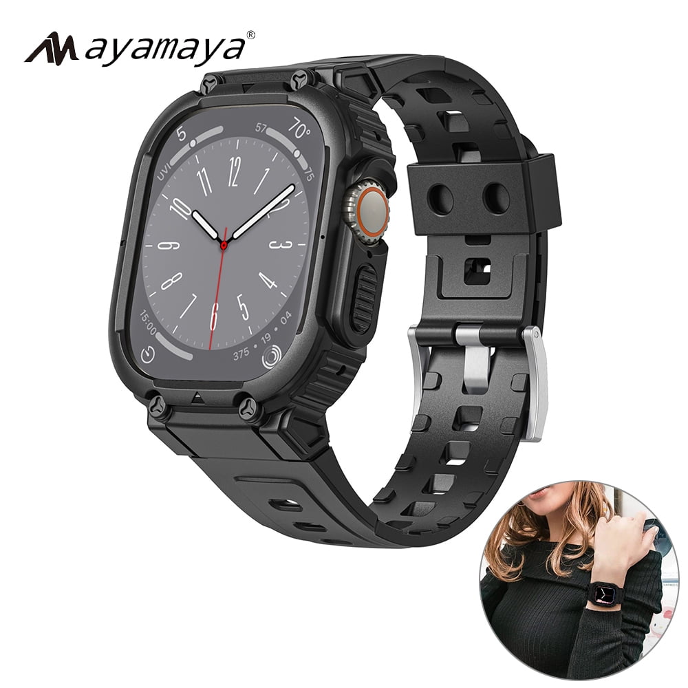 Band for Apple Watch with Case Crystal Cover for iWatch Series 8 Ultra ...