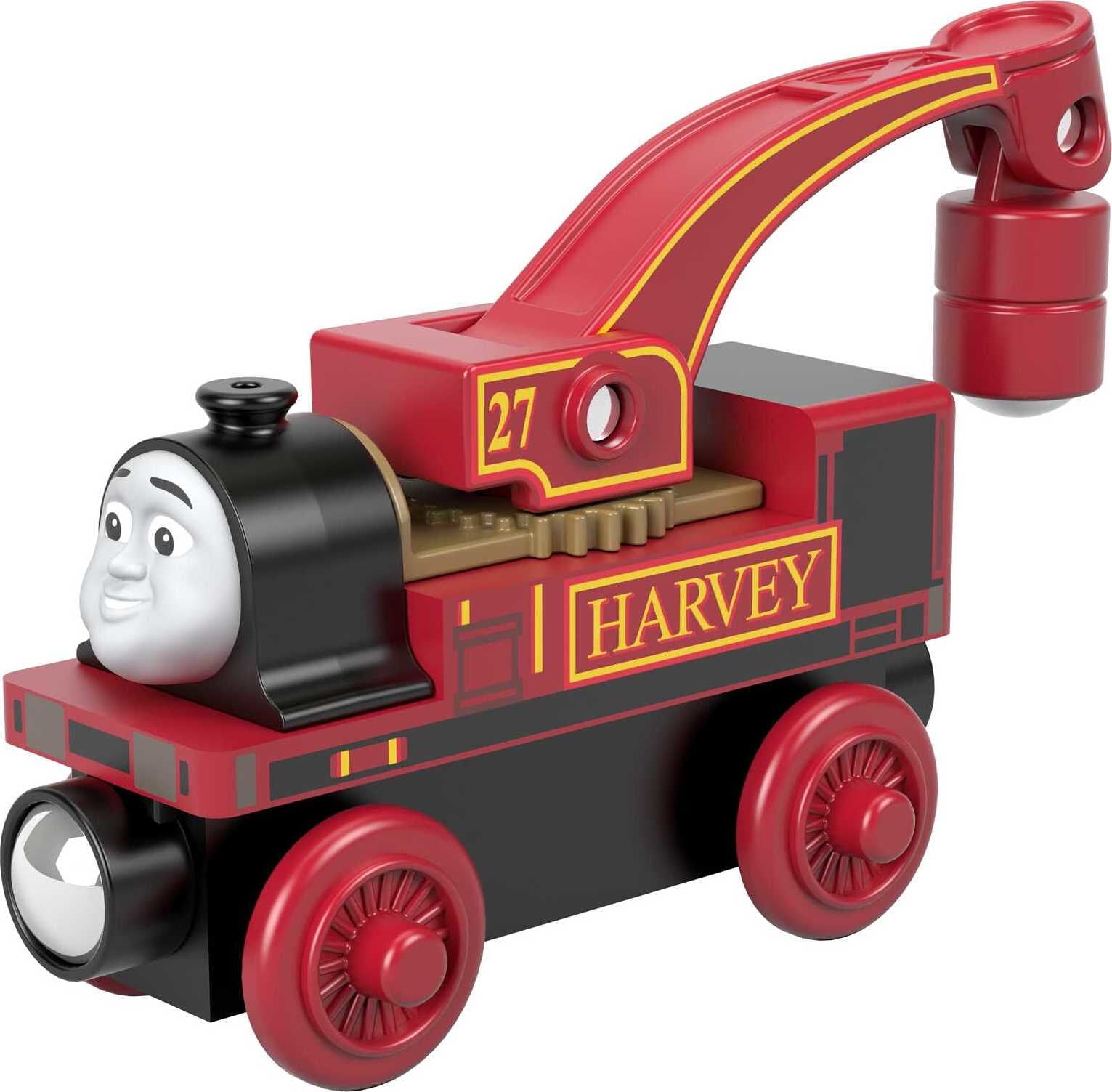Thomas & Friends Wood Harvey Industrial Crane Engine Train Play ...