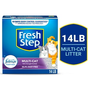 Fresh Step Multi-Cat Extra Strength Scented Litter with the Power of ...