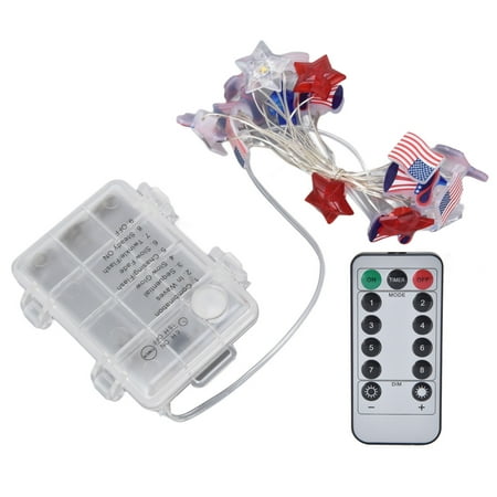 Star American Flag String Lights, Independence Day Light String 8 ...