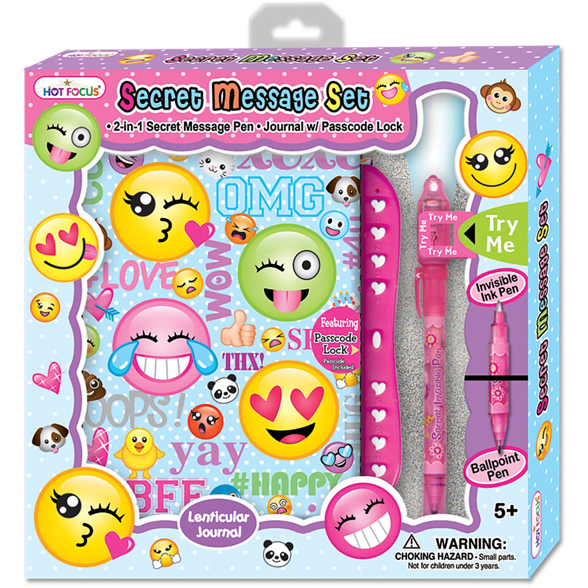 Hot Focus Secret Message Set with Passcode Lock, Emoji - Walmart.com