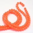 1 Strand Baking Painted Imitation Jade Glass Round Bead Strands Coral 6 ...