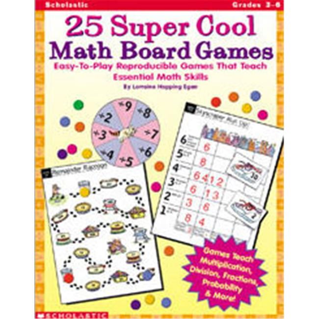 Scholastic 978-0-590-37872-7 25 Super Cool Math Board Games - Walmart ...