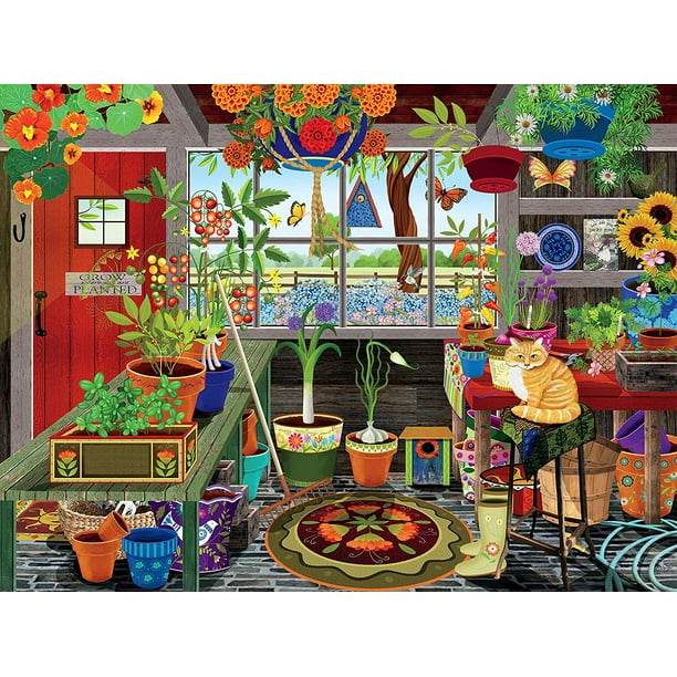 Puzzle - Ceaco - Tracy Flickinger - Greenhouse 300pcs New 2258-2 ...