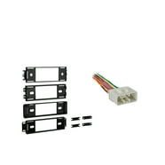 Crux DKGM-48D Radio Replacement with Steering Wheel Control Retention and Double DIN Dash Kit ...