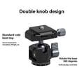 Ball Panoramic Tripod Heads Aluminum Rotating Heads with Cold Shoe ...