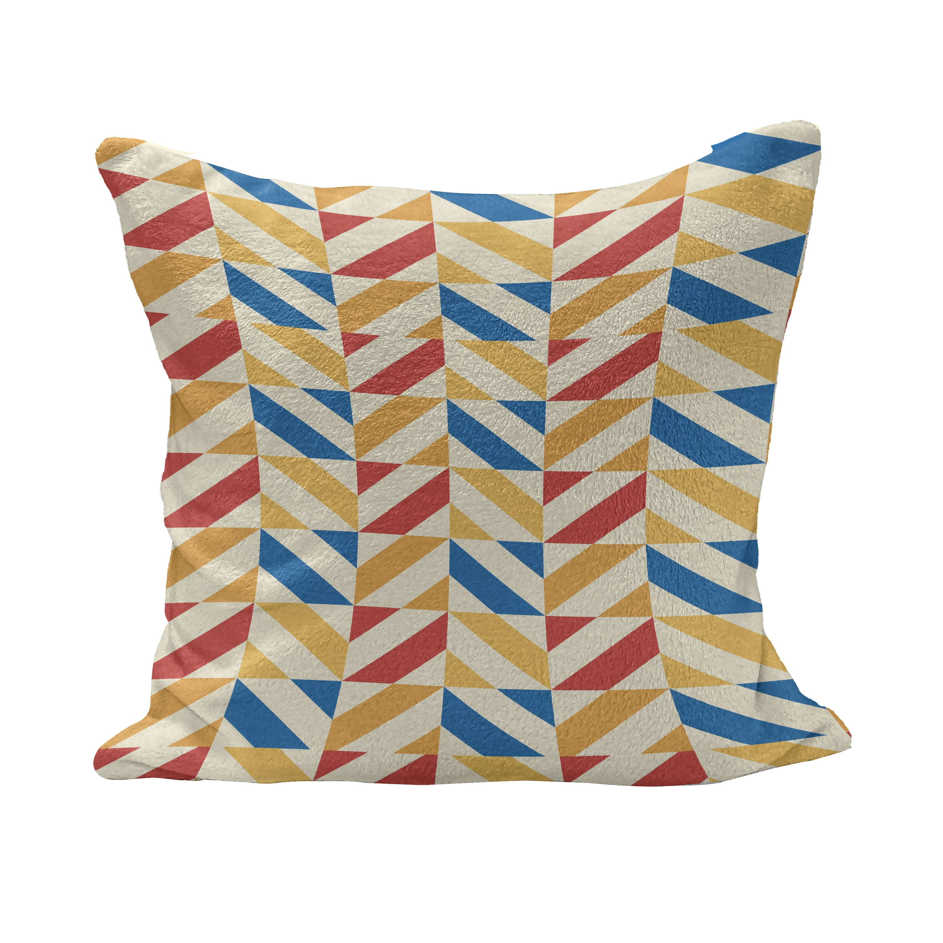 Retro Fluffy Throw Pillow Cushion Cover, Checkered Pattern with Shabby ...