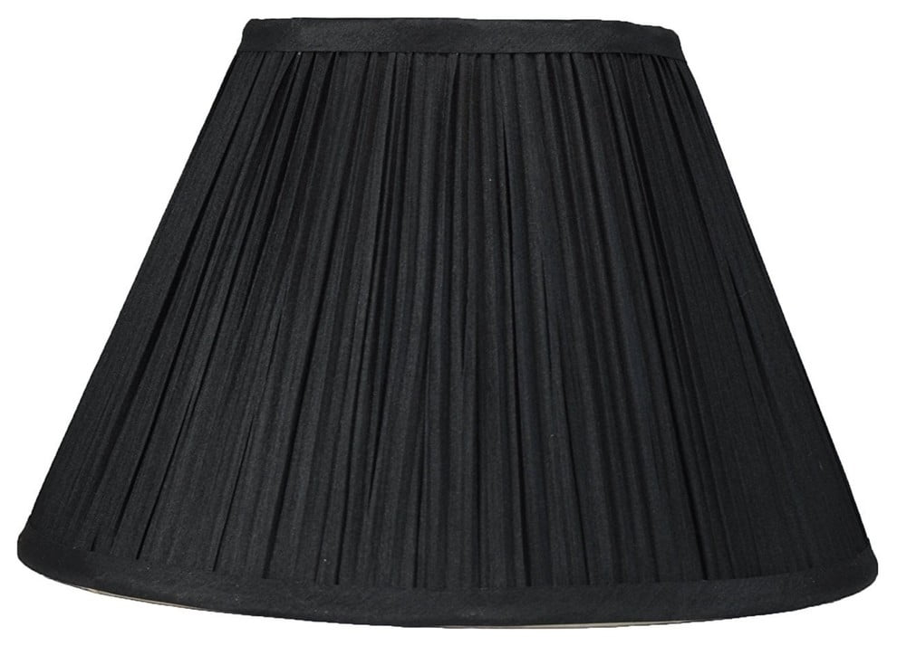Urbanest Faux Silk Mushroom Pleated Lamp Shade, 8x16x10", Black ...
