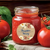 Current Flowers Canning Jar Floral Design Labels, Set of 24, 2" Round ...