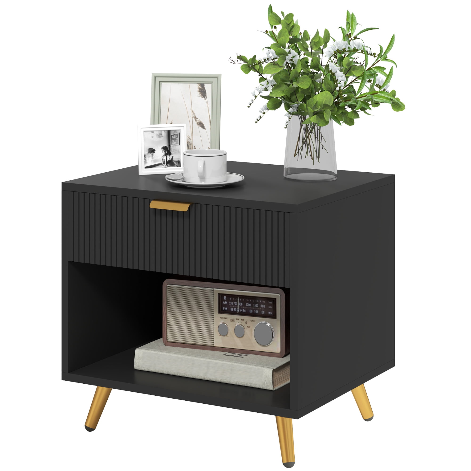 Click here for Homcom Nightstand With Drawer And Open Compartment... prices