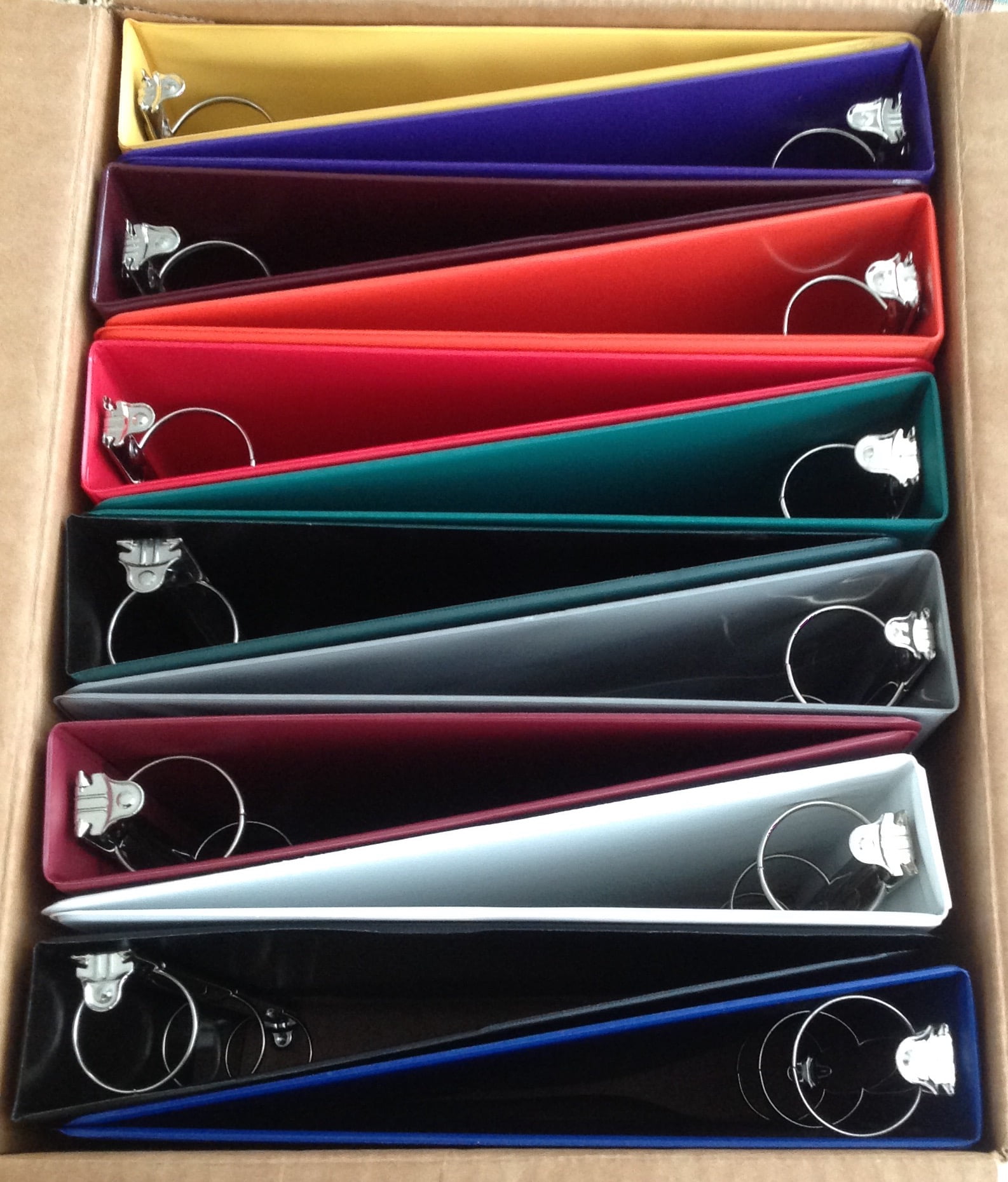 Assorted Colors of Vinyl 3-Ring Binders, 1.5-Inch, for 8.5" x 11 ...