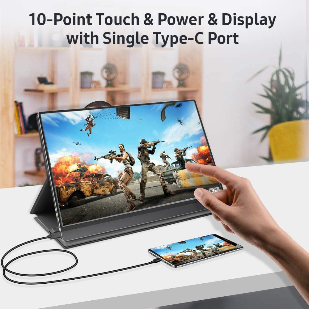 Buy Portable Monitor Touch Screen, Built-in 10500mAh Rechargeable ...