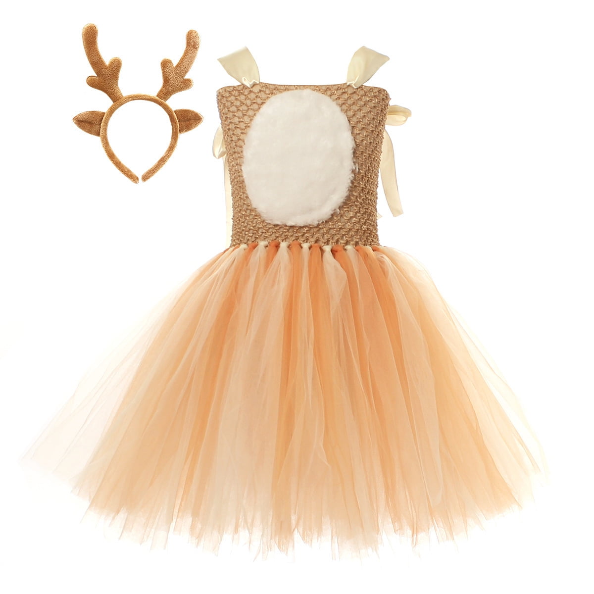 Click here for Kawell Reindeer Deer Costume Tutu For Girls Dress... prices