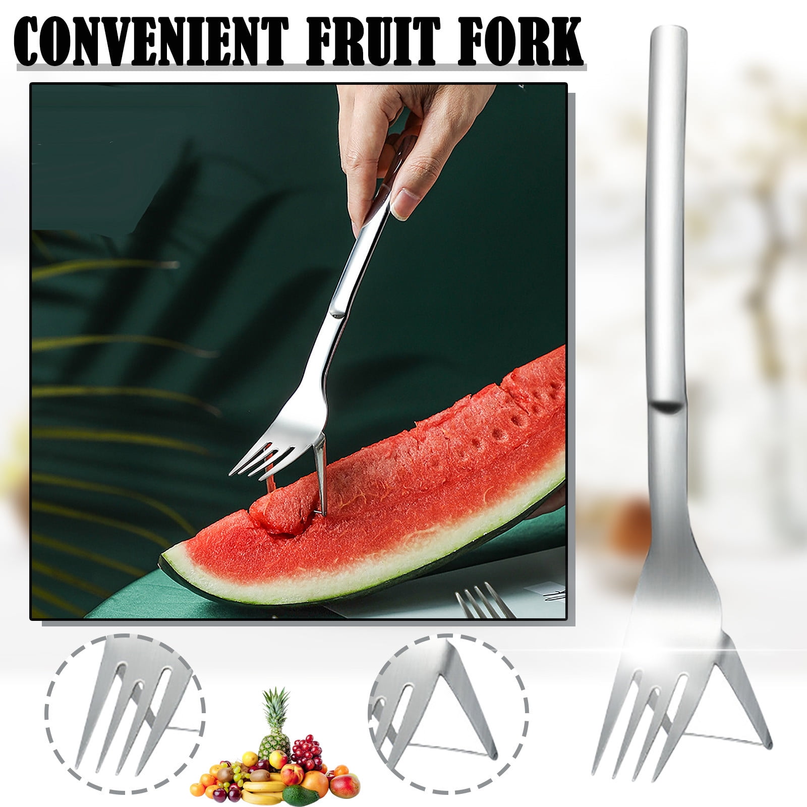 Stainless Steel Retro Shovel Watermelon Fruit Cutting Fork Kitchen ...