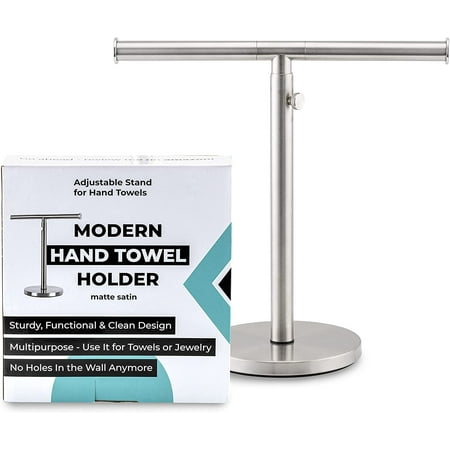 Modern Hand Towel Stand for Bathroom, Kitchen or Vanity, Adjustable ...