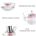 22-piece Porcelain Flower Tea & Coffee Serving Set - Walmart.com