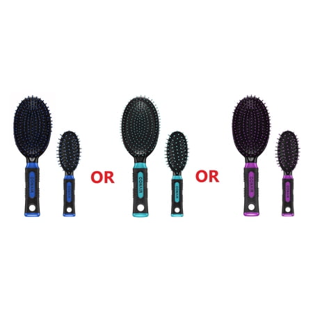 Conair Professional Full and Mid-Size Cushion Brush Pack, Perfect for ...