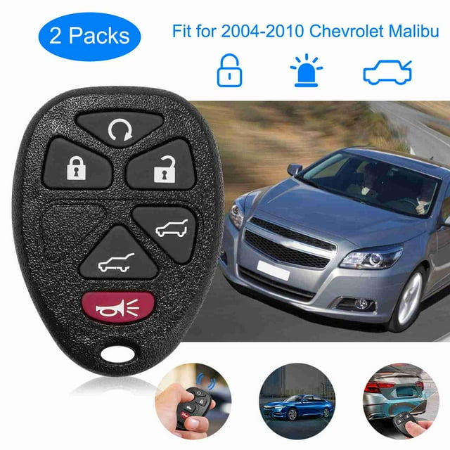 2 Keyless Entry Car Key Remote Key Fob Case Button Pad Replacement ...