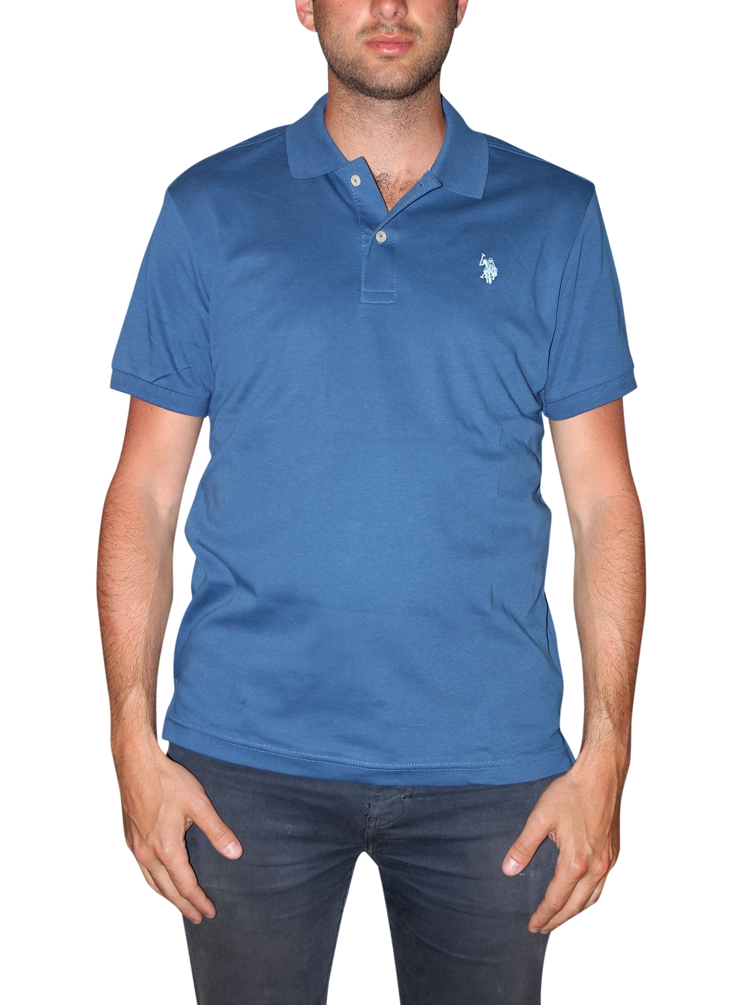 U.S. Polo Assn. Men's Solid Interlock Polo Shirt EVES-S - Walmart.com