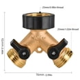Brass Garden Hose Splitter (2 Way), Solid Brass Hose Y Splitter 2 ...