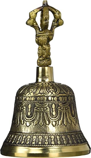 Tibetan Singing Bells Bell With Dorje And Striker 5" Bronze - Walmart.com