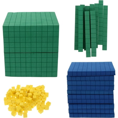 Base Ten Blocks Set Learning Math Manipulative Teach Kids Volume Place ...