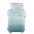 Mainstays Shaggy Faux Fur 2 Piece Teal Comforter Bed Set Comforter And