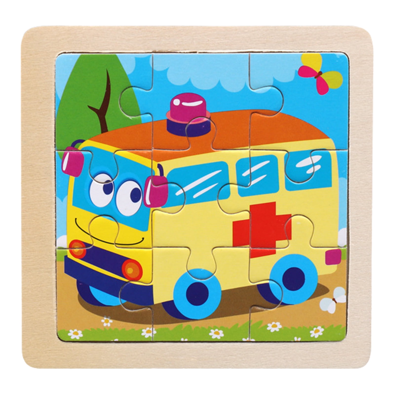 Kid Puzzles Jigsaw Puzzle 9 Pieces Wooden Puzzle With Cartoon Animal kid-puzzles-jigsaw-puzzle-9-pieces-wooden-puzzle-with-cartoon-animal