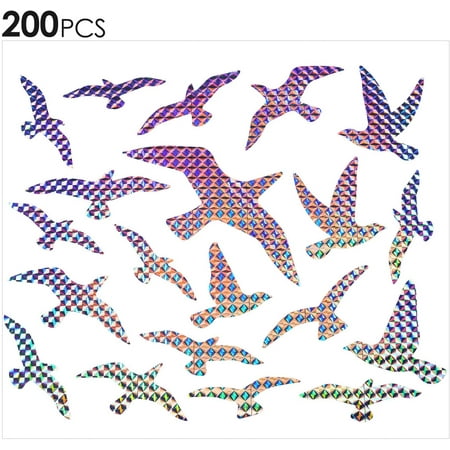 200 Pieces Bird Deterrent Window Decals Anti-Collision Window Clings ...