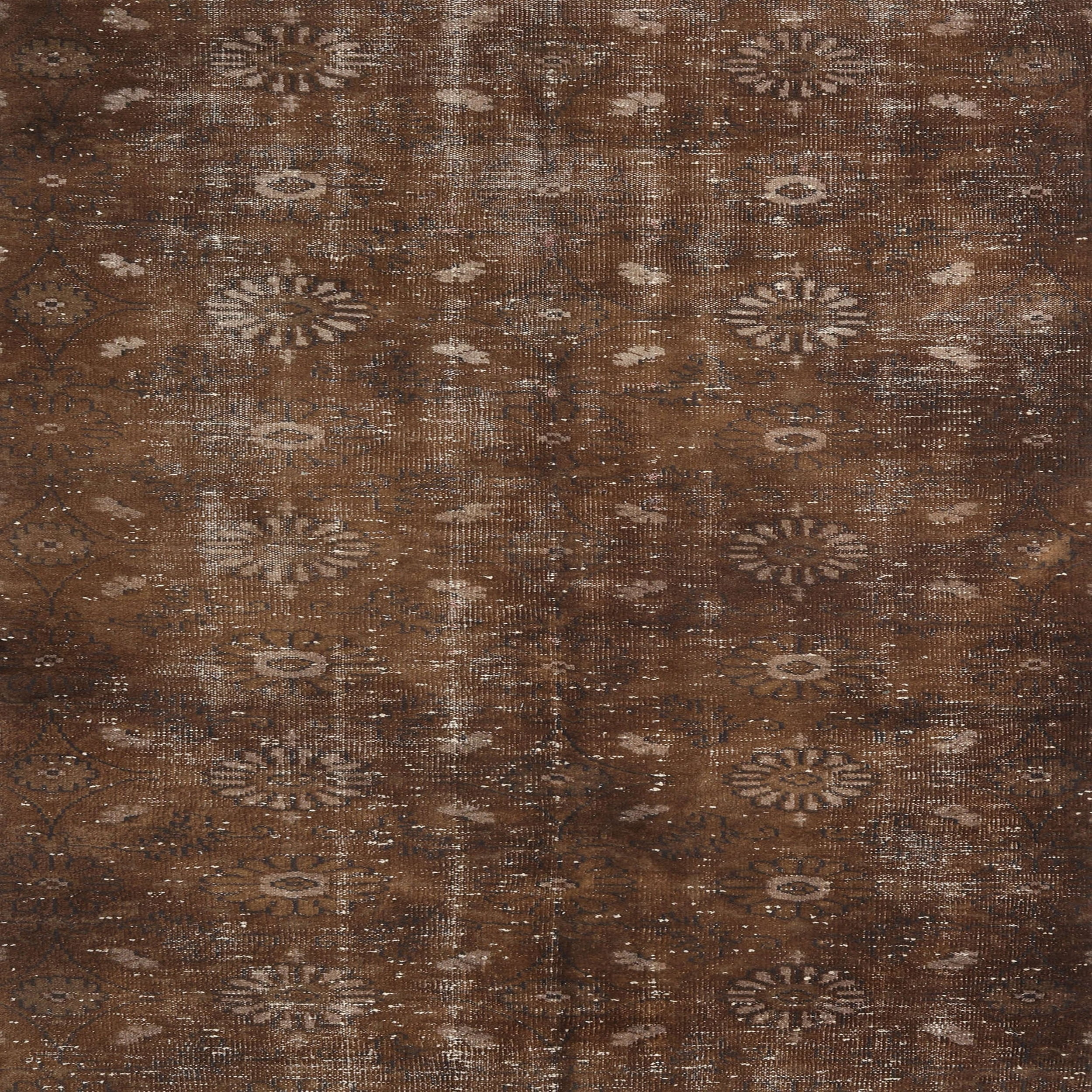 Ahgly Company Indoor Square Traditional Sienna Brown Persian Area Rugs ...