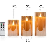 WYZworks LED Metallic Mirrored Tinted Gold Glass Flickering Dimmable ...