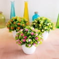 Artificial Pineapple Heart Flower Pot Plastic Camellia Decor for Home ...