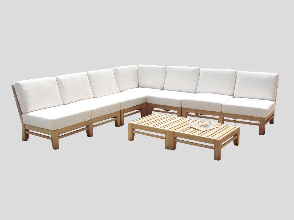 Ramled Sectional 7 Pc Sofa Set: 2 Sofas(Left & Right), Corner Piece, 2 ...