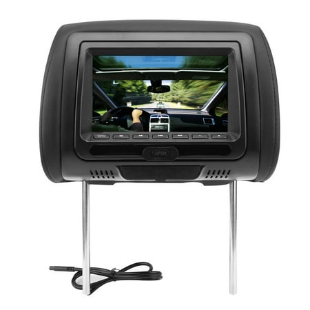 New Universal 7" Headrest Car DVD Player Black Monitors with IR ...