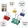 Mr. Pen Binder Clips 100 pcs Assorted Color and Size, Strong Spring ...