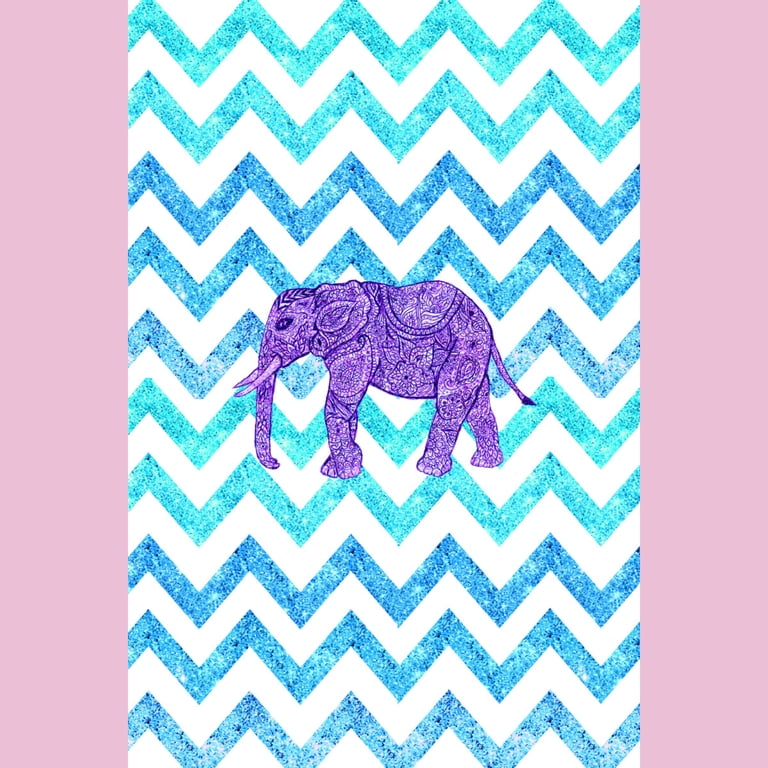Blue Glitter Chevron Pattern