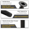 5/16-18 x 2-1/2" Trailer Deck Screws 100 Qty - Black Trailer Screws for ...