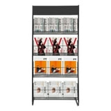 Modern Black 4 Tiers Magazine Rack Magazine Display Stand, 4-tier ...
