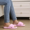 Litfun Women's Fuzzy Slippers Adjustable Terry Cloth Indoor Slippers Open Toe House Shoes with ...