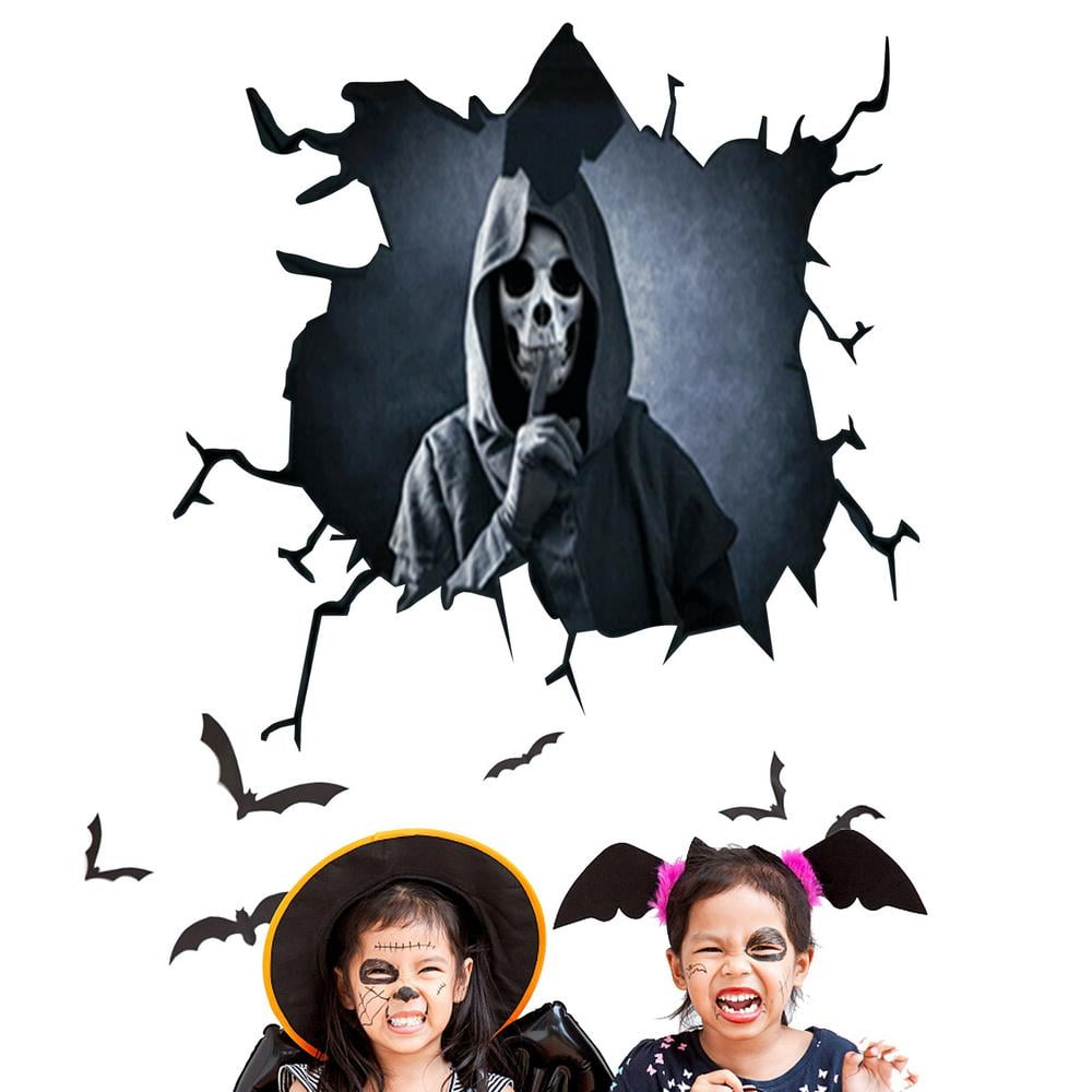 Tohuu Skeleton Car Stickers Creative 3D Halloween Skeleton Wall Sticker ...