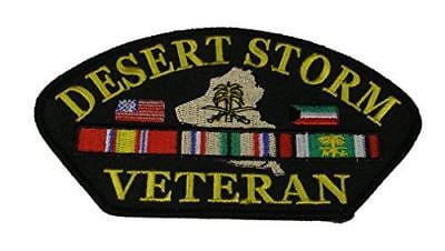 DESERT STORM VETERAN W/ COUNTRY FLAGS AND SERVICE RIBBONS PATCH ODS ...