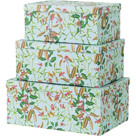 Decorative Storage Cardboard Boxes with Lids for Gift Wrapping | Winter ...