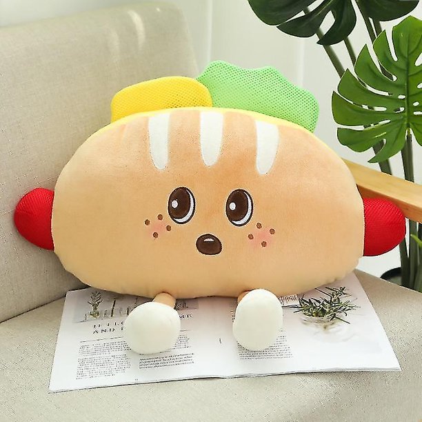 Qian Cute Cartoon Plush Hamburger French Fries Chicken Leg Stuffed Food ...