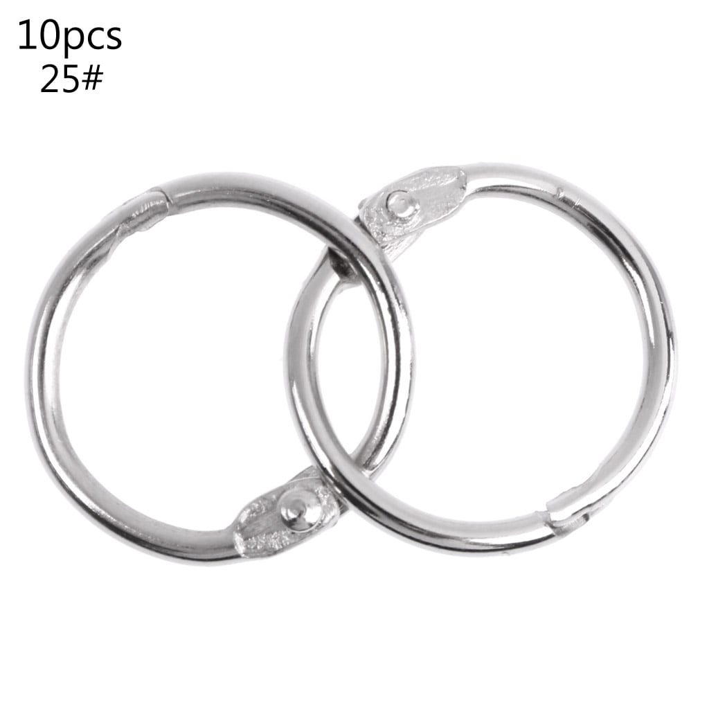 Metal Loose Leaf Book Binder Hoop Ring Multifunctional Keychain Circle ...