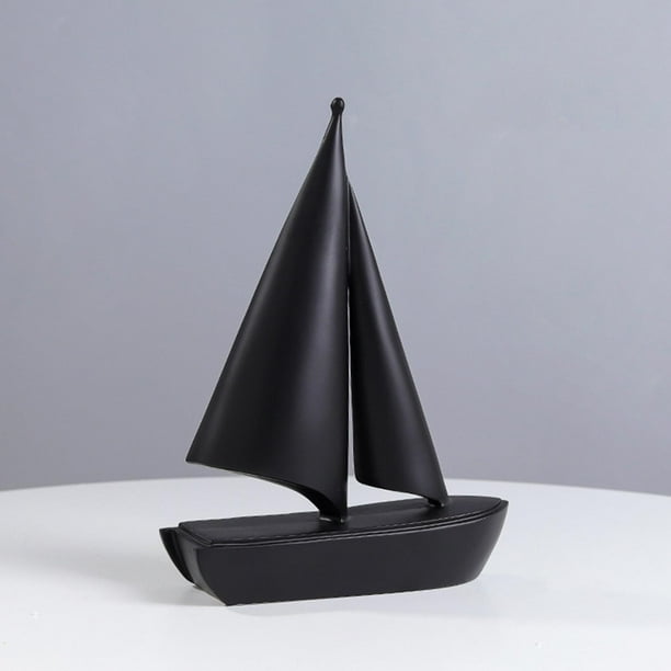 Nordic Style Sailing Boat Figurine, Craft Collectible Sailboat Model ...