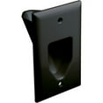 Monoprice 1-Gang Recessed Low Voltage Cable Wall Plate - Black ...