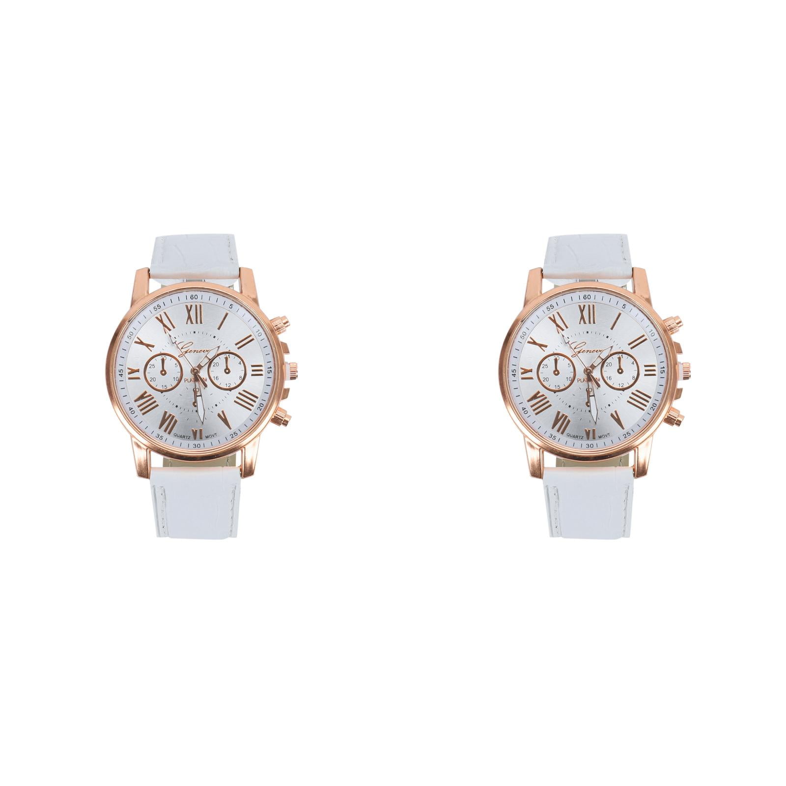 Click here for (2-Pack) Rinsvye Band Watch Women Leather Watch St... prices