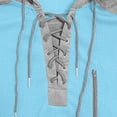 Aobny Waffle Mens Shirt Color Block Tie Front Clothes Long Sleeve ...